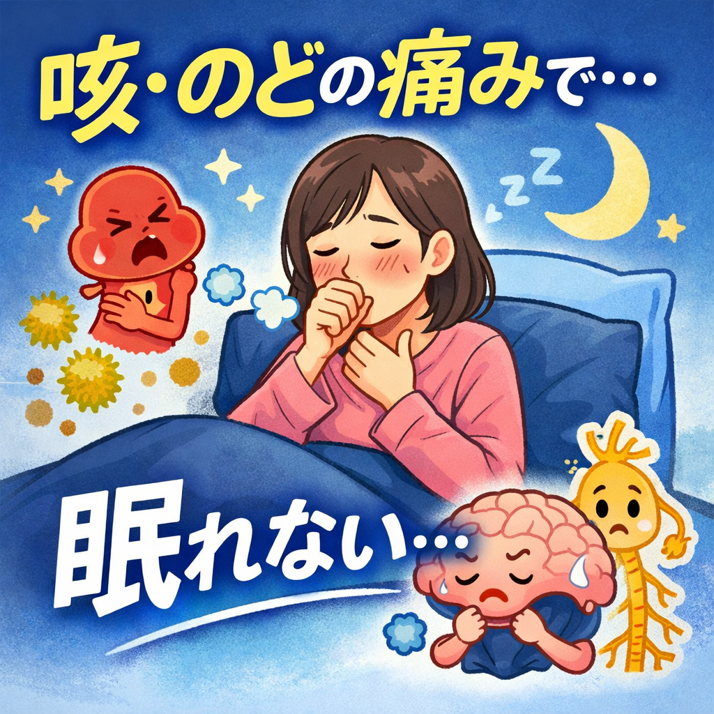 ブログ｜咳が長引く・のどが痛くて眠れない – 大阪狭山市｜日曜施術｜にしむら鍼灸治療院｜深層筋の鍼治療専門 鍼灸院